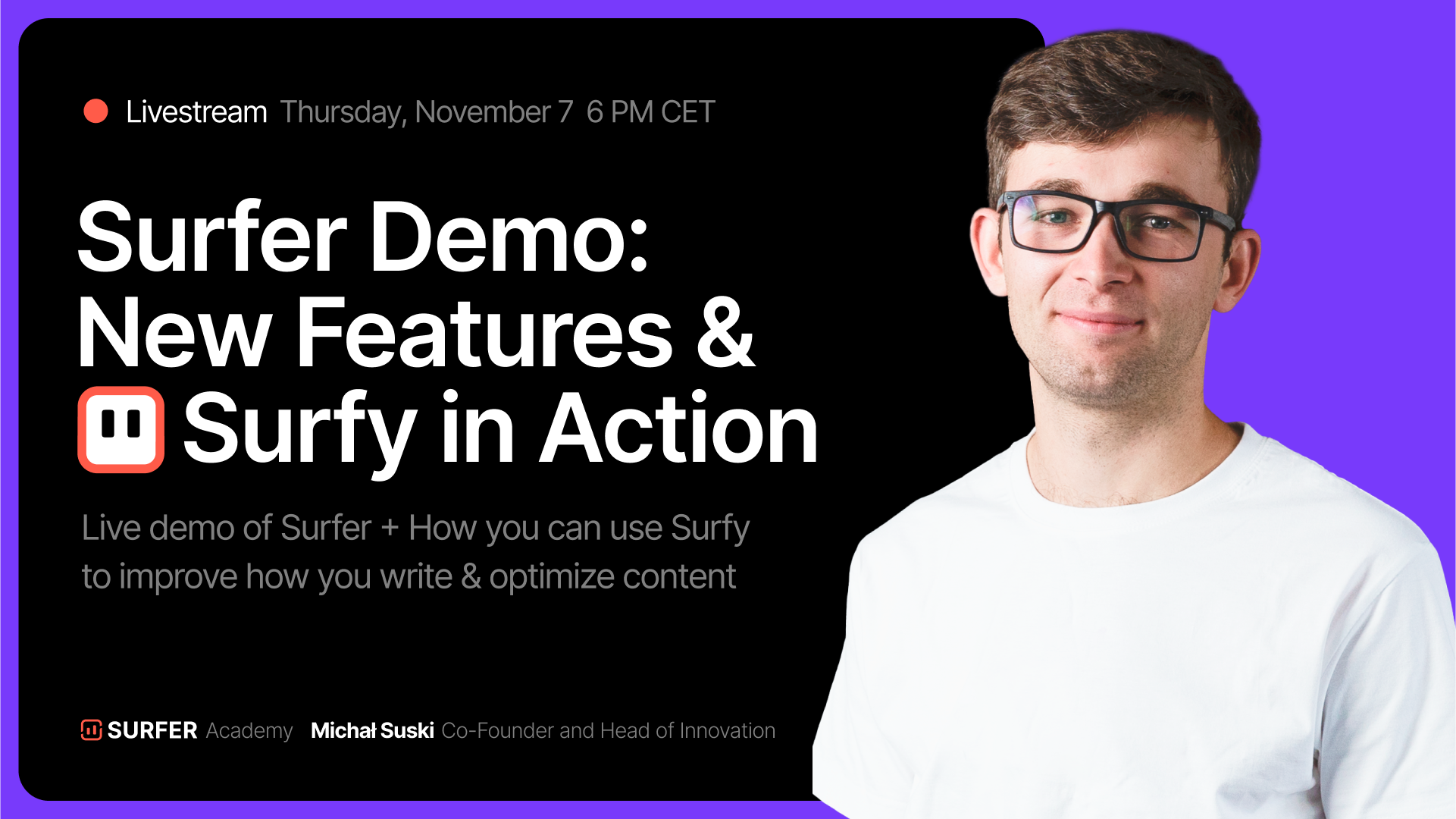 Surfer Academy – Watch, learn & rank high with Surfer co-founder Michał Suski